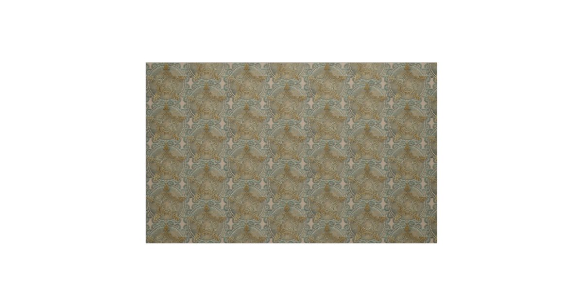 Flowery Pentacle Pagan Wiccan Fabric | Zazzle