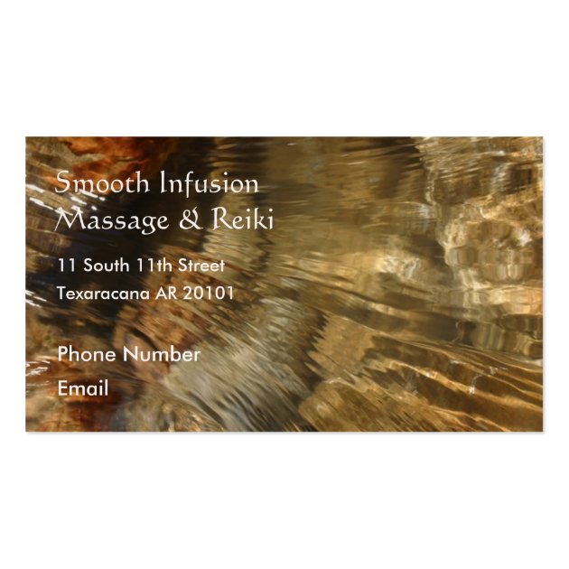 Flowing Riverbed Photo Business Card Templates
