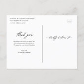 Flowing Vertical Thank You Postcard | Zazzle