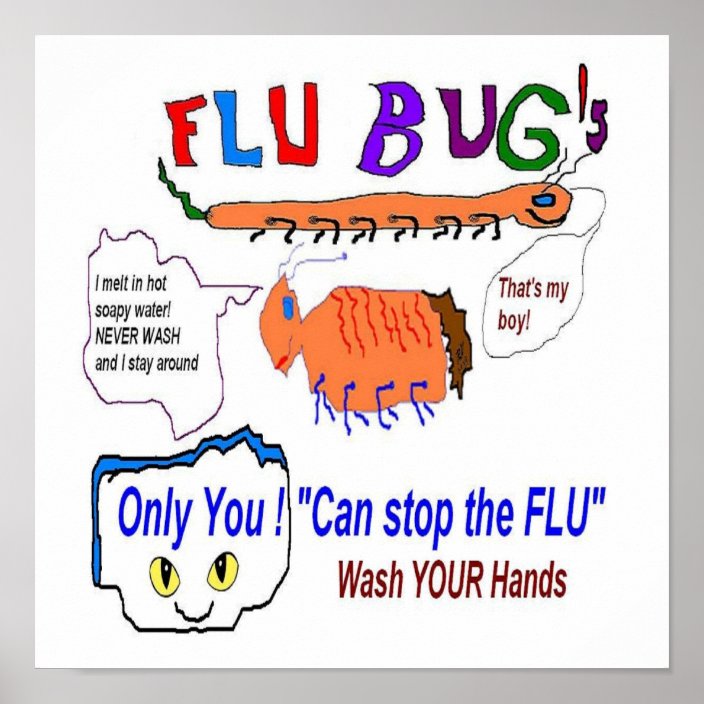 Flu Bugs and You Poster | Zazzle.com