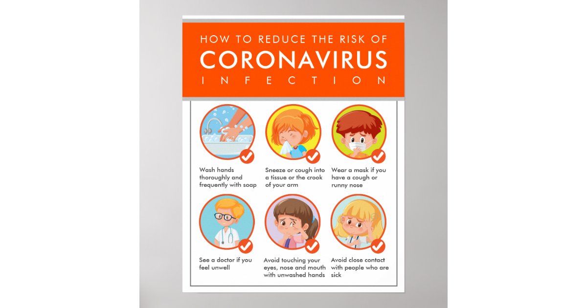 Flu Season Coronavirus Epidemic Preventions Poster | Zazzle