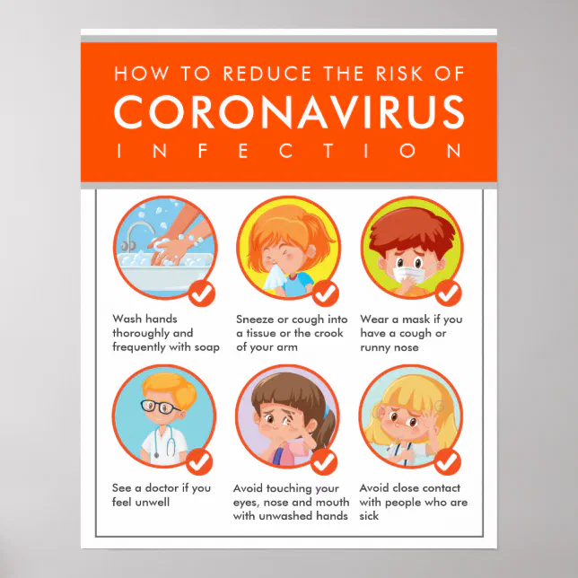 Flu Season Coronavirus Epidemic Preventions Poster | Zazzle