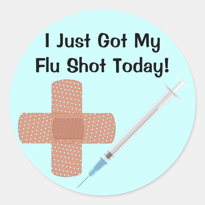 Flu Vaccine Sticker | Zazzle.com