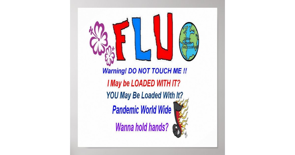 Flu Warning Poster | Zazzle