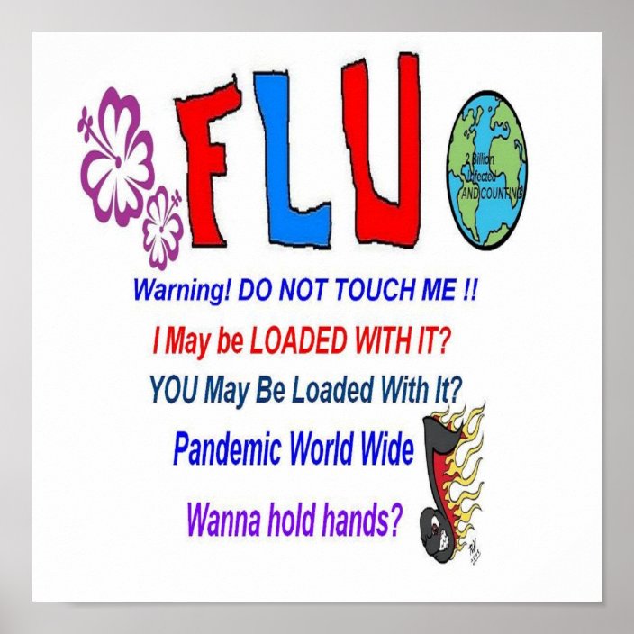 Flu Warning Poster | Zazzle.com