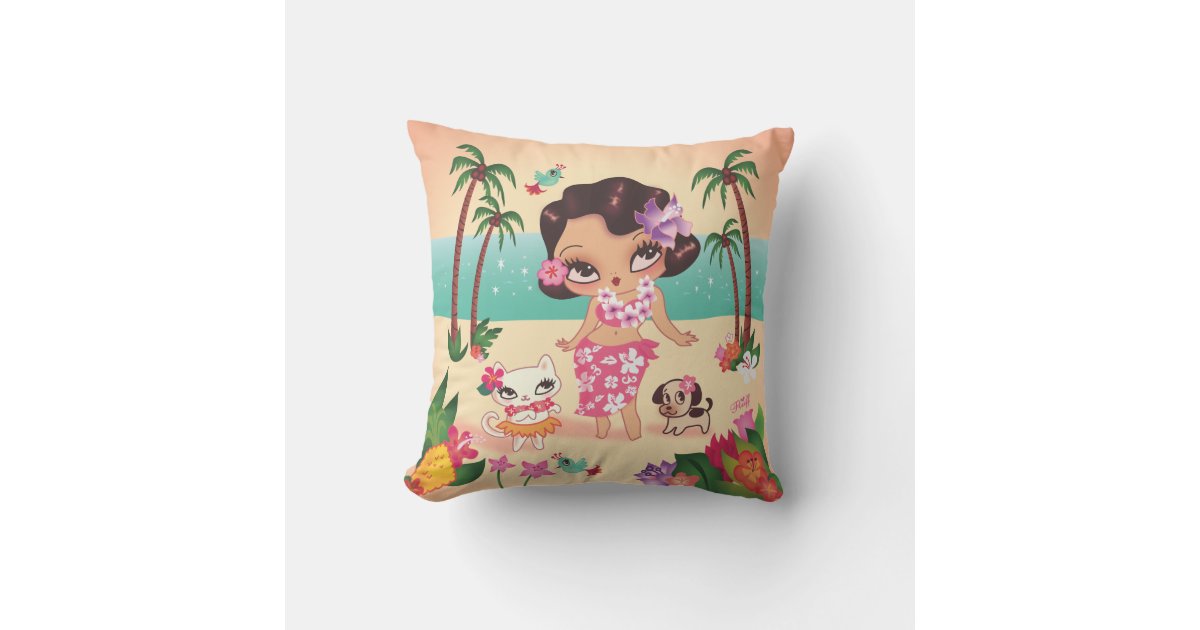Fluff Hula Lulu Pillow | Zazzle
