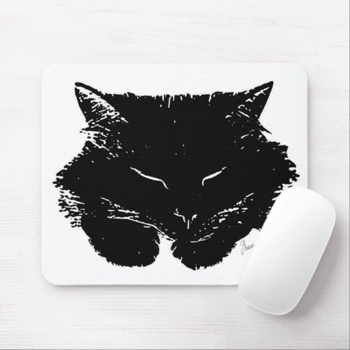 Fluffy Cat Mousepad | Zazzle