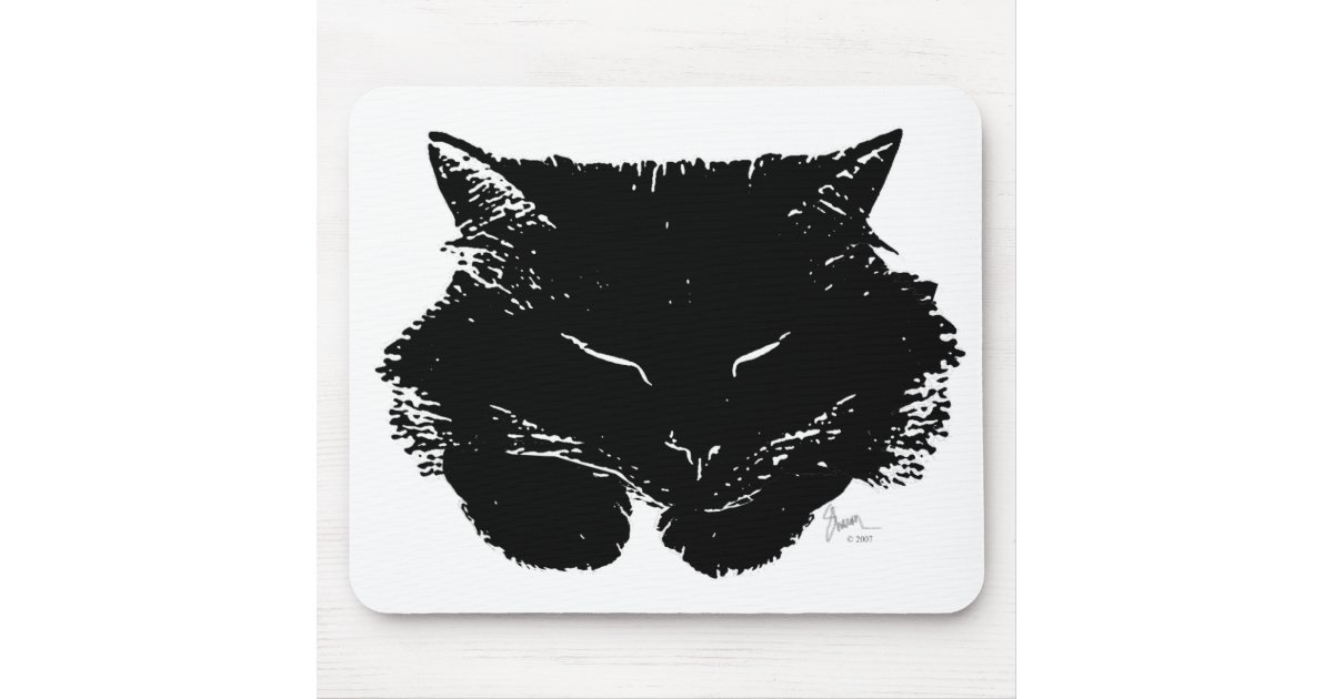 Fluffy Cat Mousepad | Zazzle