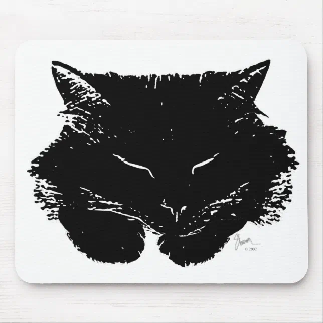 Fluffy Cat Mousepad | Zazzle