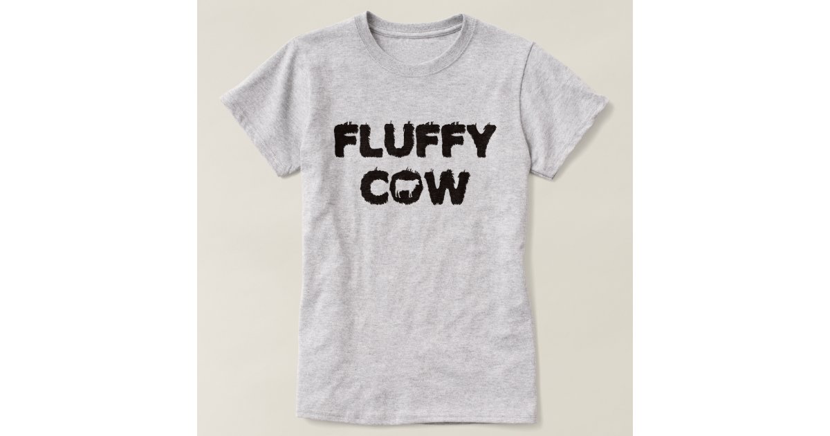 Fluffy Cow T-shirt | Zazzle.com