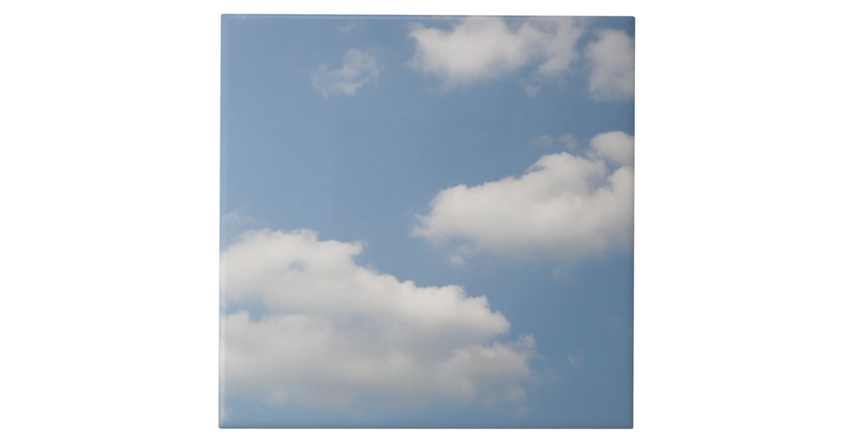 Fluffy Cumulus Clouds Tile | Zazzle