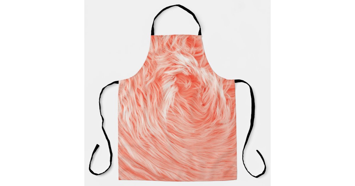 Fluffy fake textile fur apron | Zazzle
