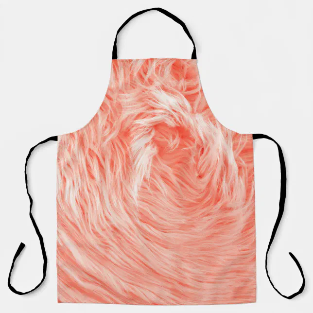 Fluffy fake textile fur apron | Zazzle