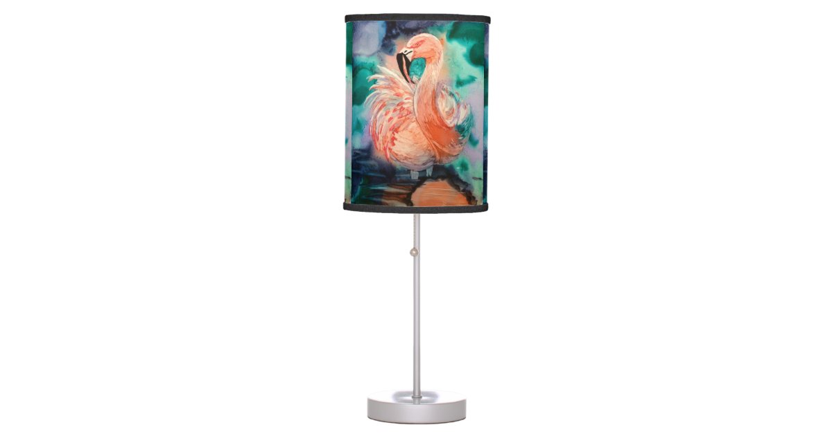 Fluffy Flamingo Table Lamp | Zazzle