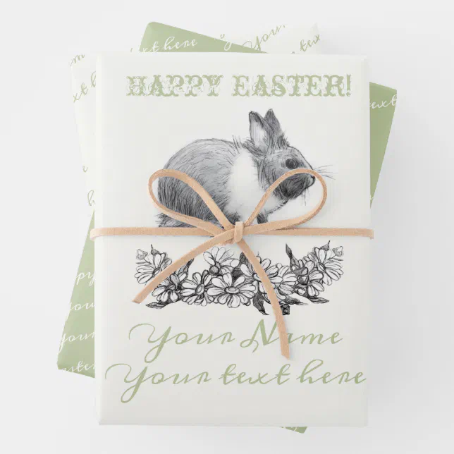 Fluffy the rabbit Wrapping Paper Sheets | Zazzle