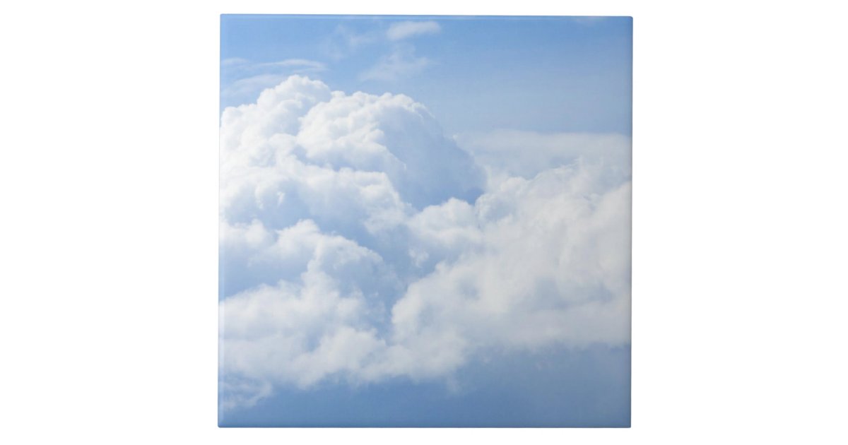 Fluffy White Clouds Ceramic Tile | Zazzle