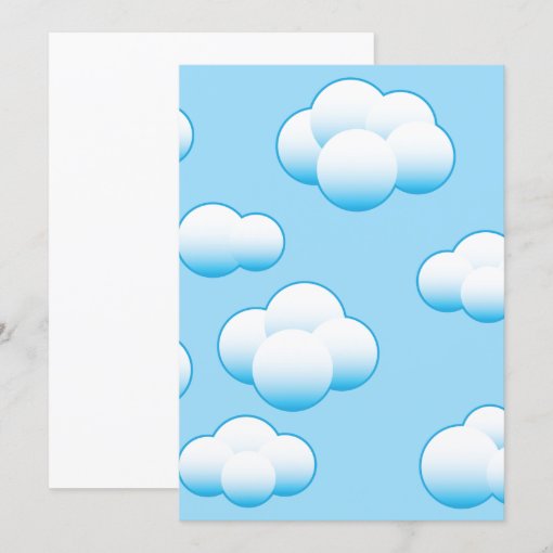 Fluffy White Clouds Invitations | Zazzle