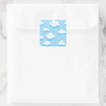 Fluffy White Clouds Stickers | Zazzle