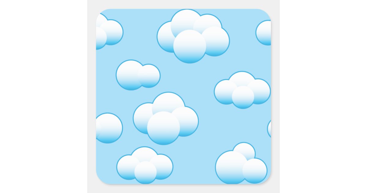 Fluffy White Clouds Stickers | Zazzle