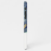 Fluid Abstract Alcohol Ink Gold Navy Glitter iPhone Case | Zazzle