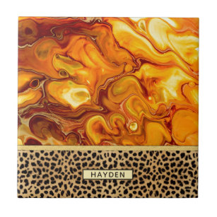 Leopard Print Decorative Ceramic Tiles | Zazzle