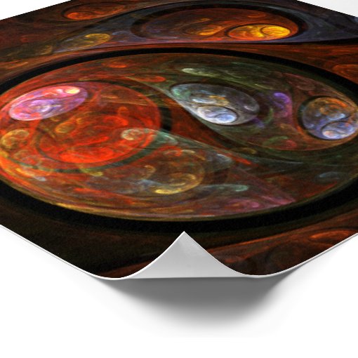 Fluid Connection Abstract Art Poster | Zazzle