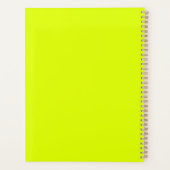 Fluorescent Chartreuse Yellow Neon Monogram Name Planner | Zazzle