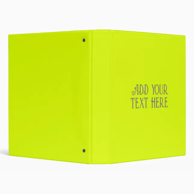 fluorescent yellow binder | Zazzle