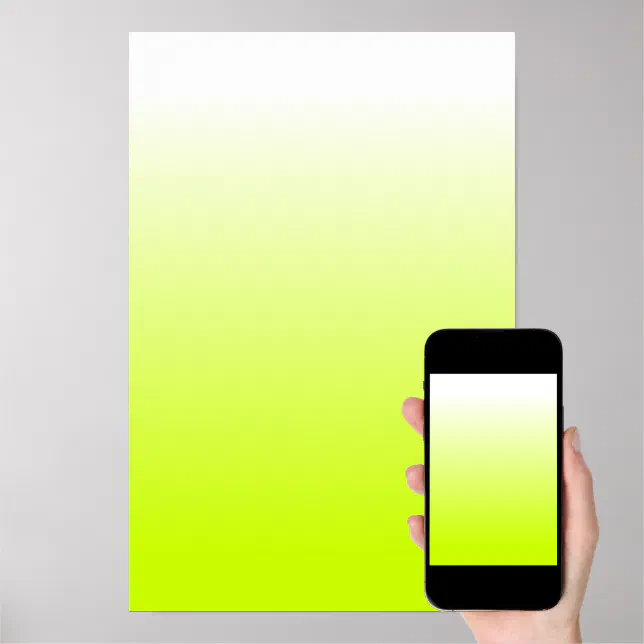 Fluorescent Yellow Gradient Poster | Zazzle