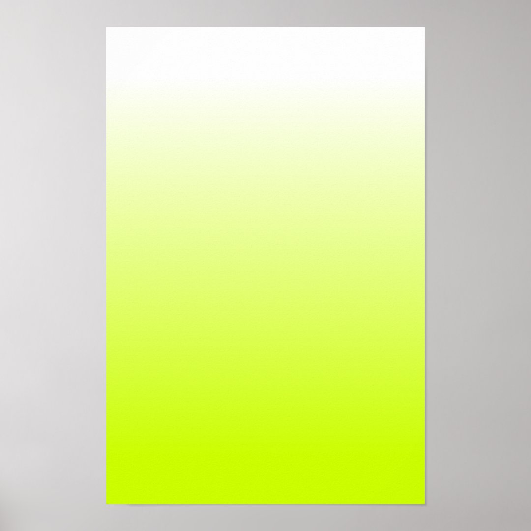 Fluorescent Yellow Gradient Poster | Zazzle
