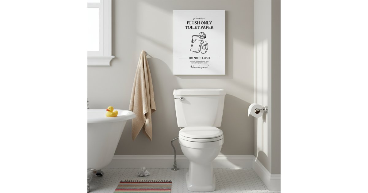 Flush Only Toilet Paper Poster | Zazzle