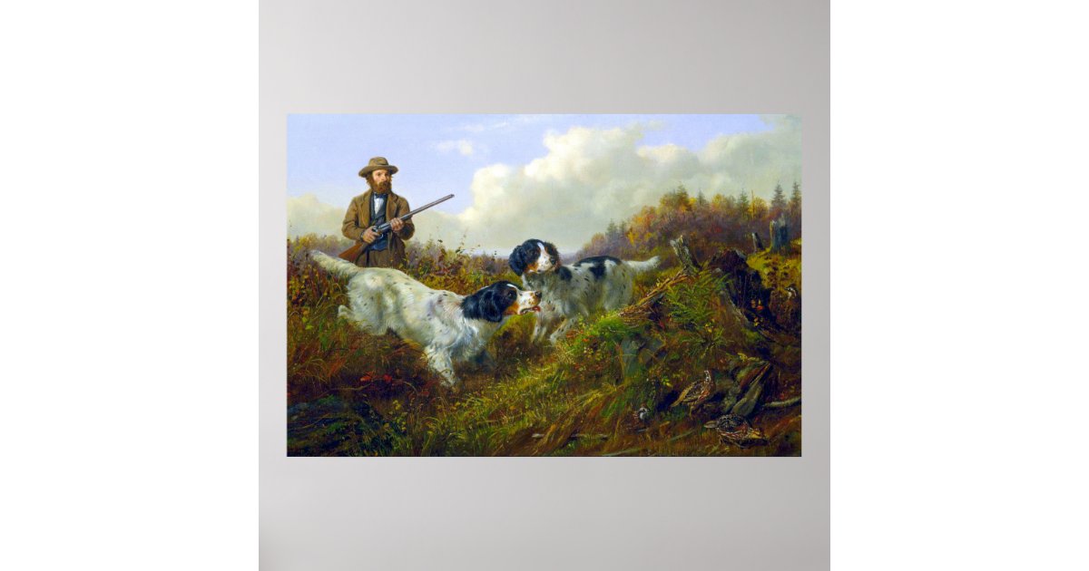Flushing Grouse Long Lake Game Bird Hunting Poster | Zazzle