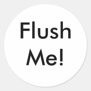 Flush Toilet Stickers - 100% Satisfaction Guaranteed | Zazzle