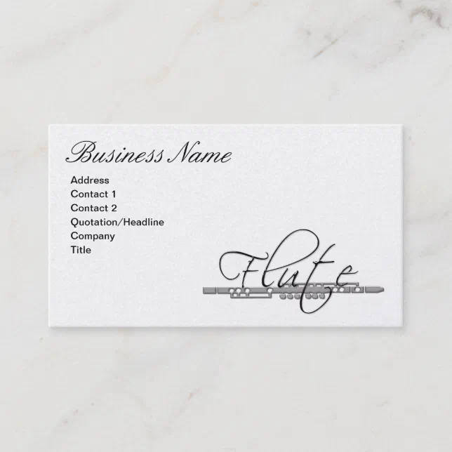 Flute Business Card | Zazzle