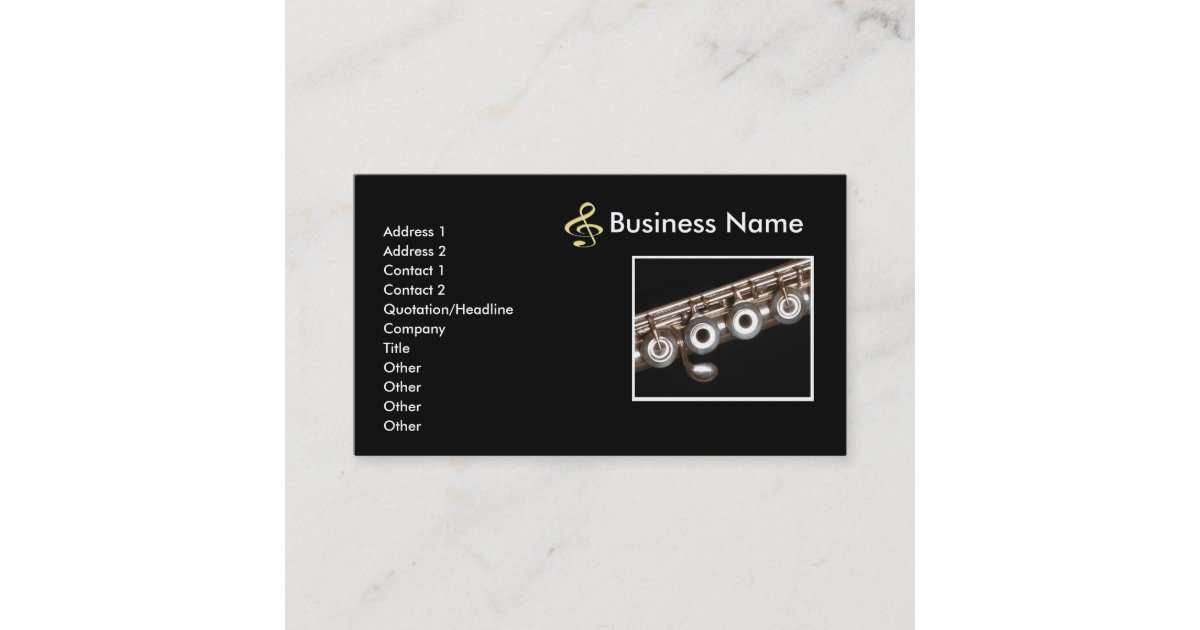 Flute Business Card | Zazzle
