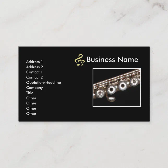 Flute Business Card | Zazzle