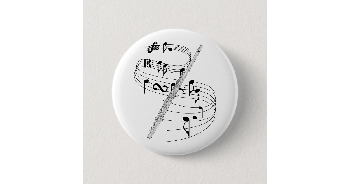 Flute Button | Zazzle