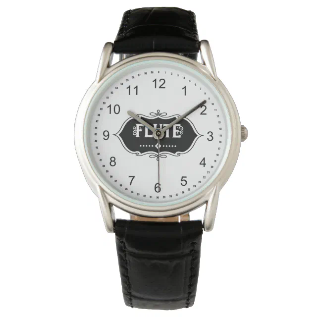Flute Emblem Watch | Zazzle