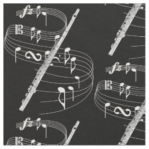 Flute Fabric | Zazzle