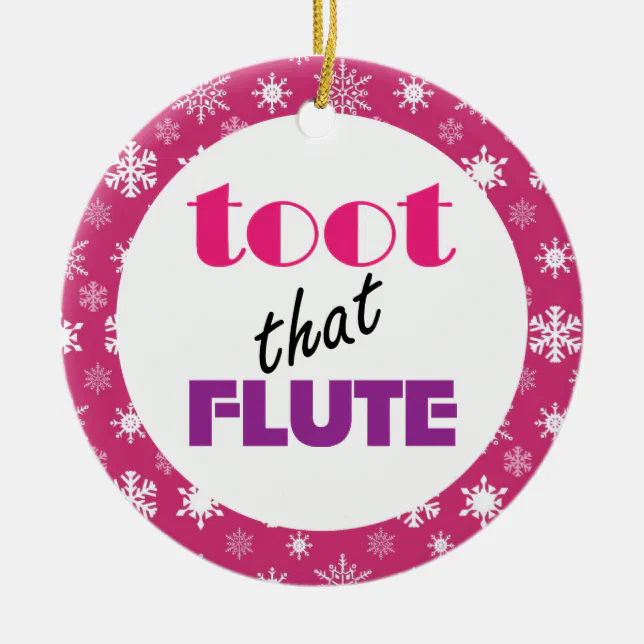 Flute Humor Music Christmas Ornament Gift | Zazzle