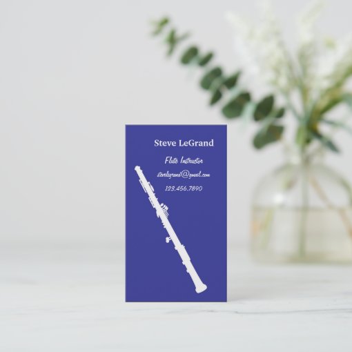 Flute Instructor Business Card | Zazzle