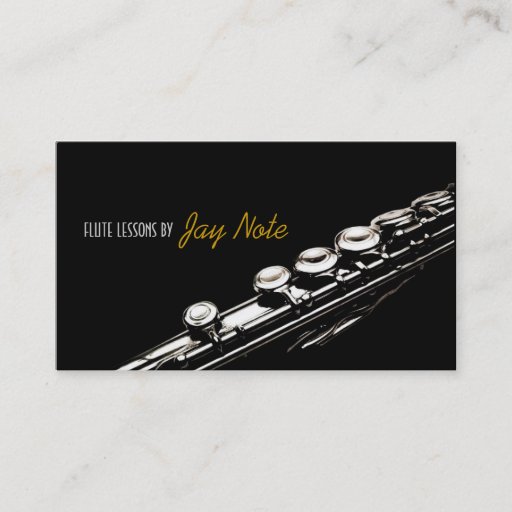 Flute Lessons Instrument Music Instructor Business Cards
