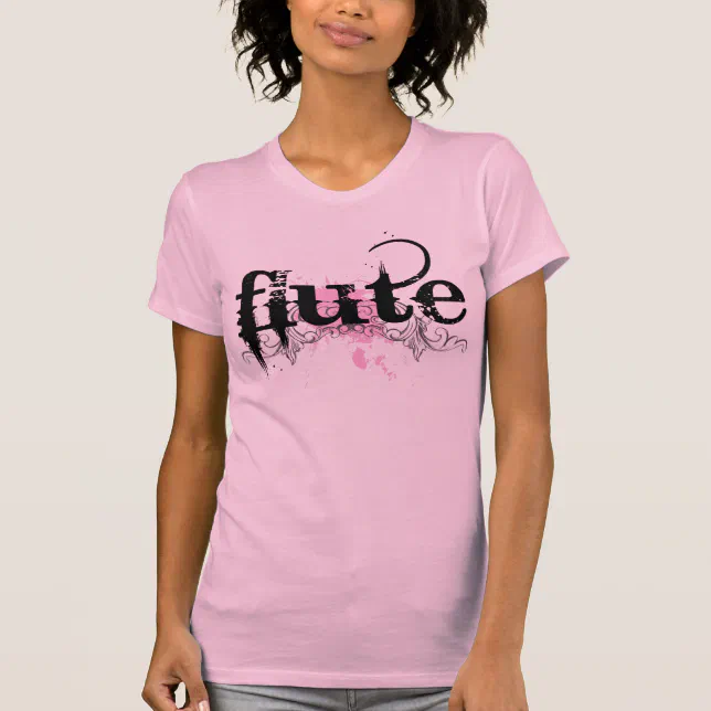 Flute Music Grunge T-shirt | Zazzle