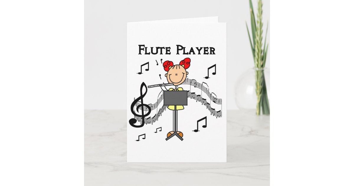 Flute Player Card | Zazzle