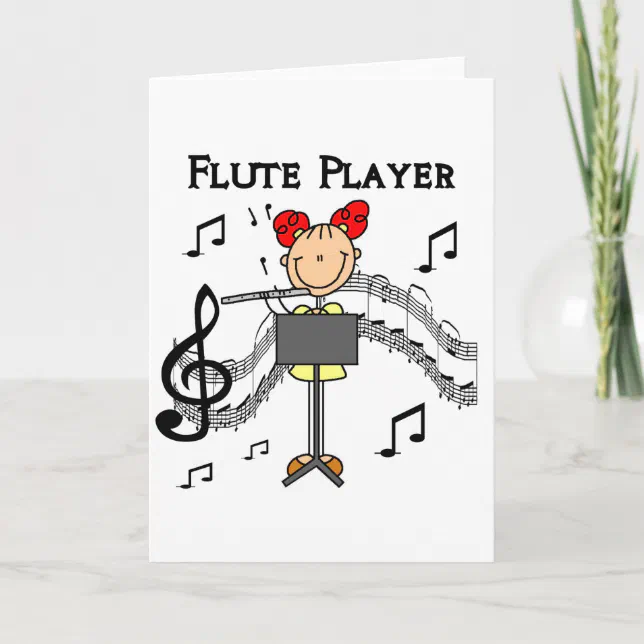 Flute Player Card | Zazzle