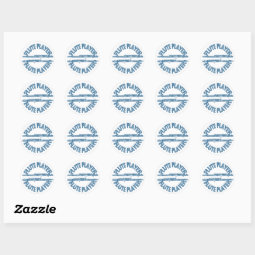 Flute Player Classic Round Sticker | Zazzle