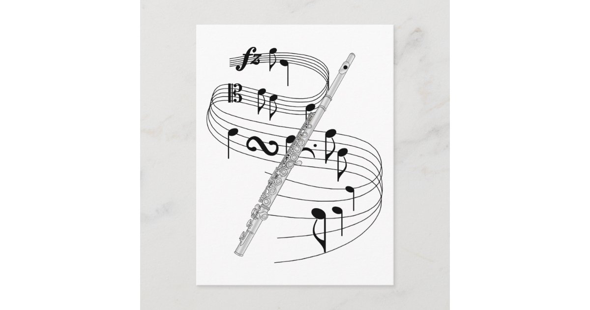 Flute Postcard | Zazzle