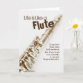 Flute Quote Greeting Card | Zazzle