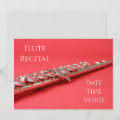 Flute Recital elegant concert performance Invitation | Zazzle