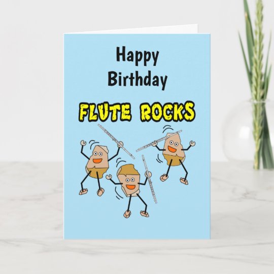 Flute Rocks Birthday Card | Zazzle.com